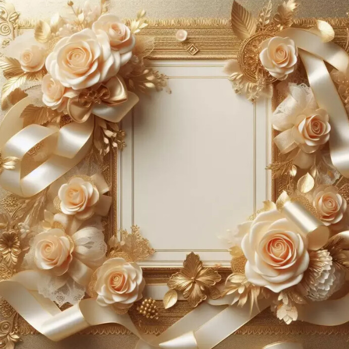 Wedding card gold color Template | PosterMyWall