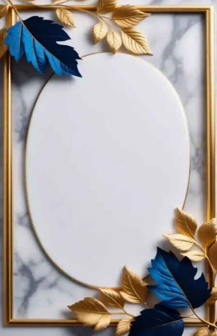 Wedding card gold frame border Template | PosterMyWall