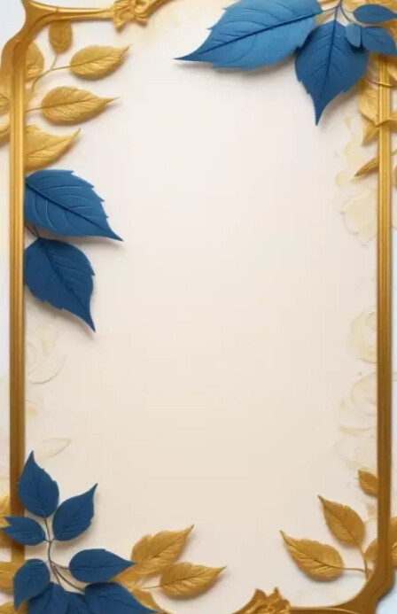 Wedding card gold frame border Template | PosterMyWall