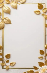 Wedding card gold frame Template | PosterMyWall