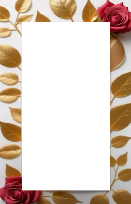 Wedding card gold frame border Template | PosterMyWall