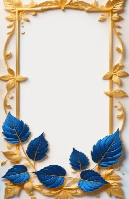 Wedding card gold frame border Template | PosterMyWall