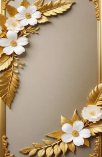 Wedding card gold frame Template | PosterMyWall