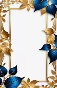 Wedding card gold frame border Template | PosterMyWall