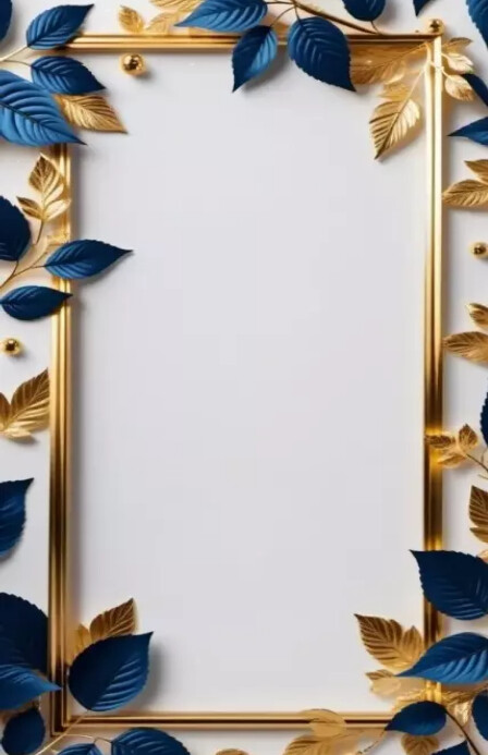 Wedding card gold frame border Template | PosterMyWall