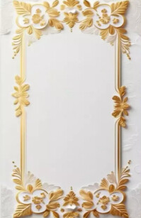 Wedding card gold frame Template | PosterMyWall