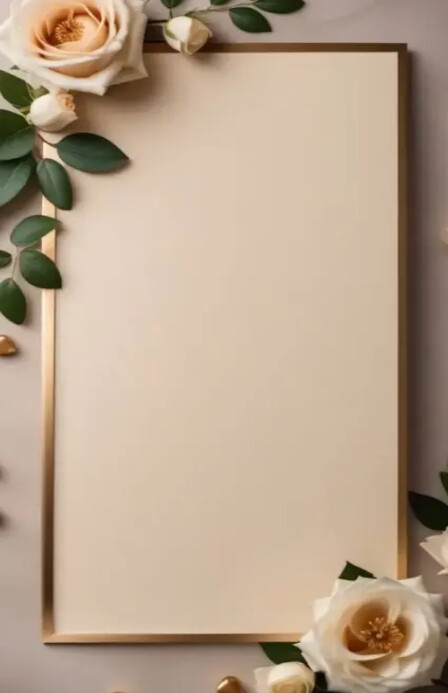 Copy of Wedding card gold frame | PosterMyWall