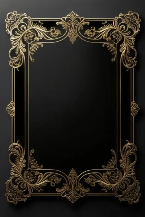 Wedding card gold frame Template | PosterMyWall