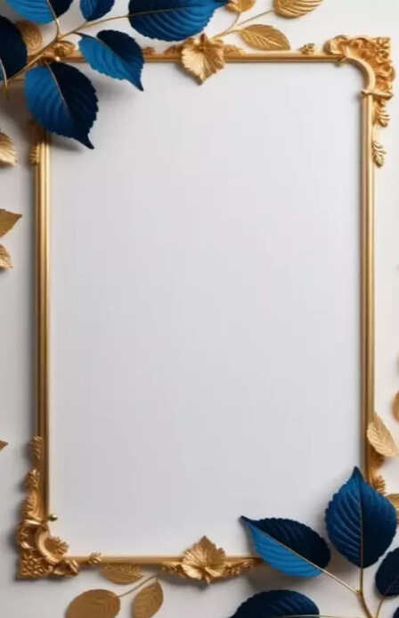 Wedding card gold frame Template | PosterMyWall