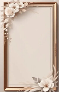 Plantilla de Wedding card gold frame | PosterMyWall