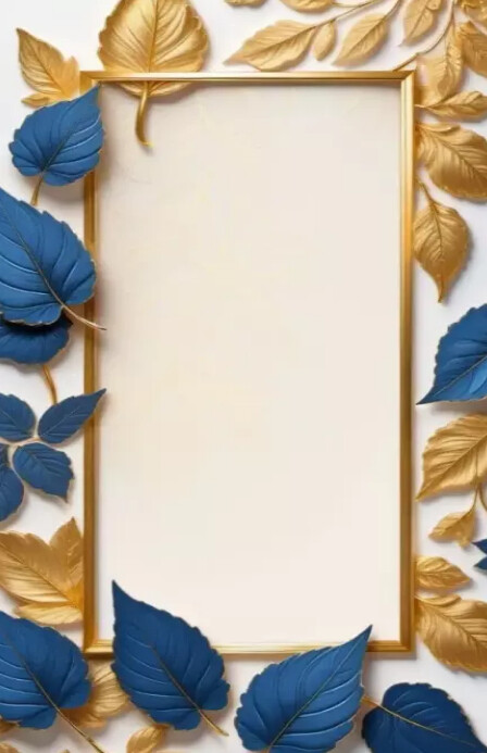 Wedding card gold frame Template | PosterMyWall