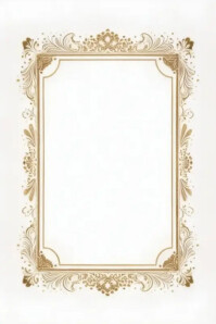 Plantilla de Wedding card gold frame | PosterMyWall