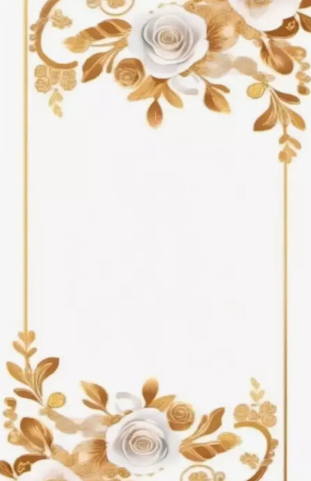 Wedding card gold frame Template | PosterMyWall