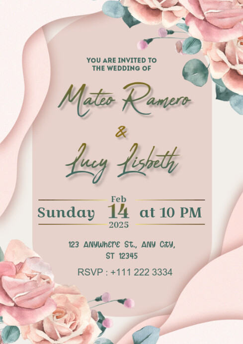 Wedding Card Invitation Template | PosterMyWall