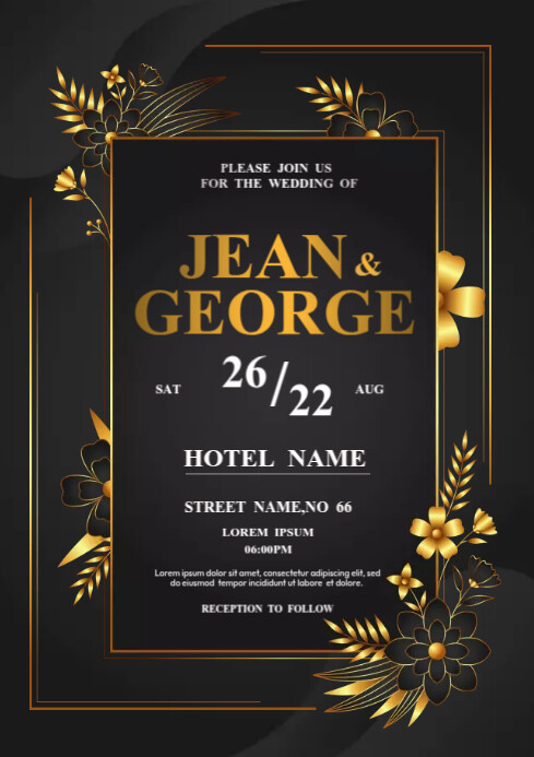 Wedding Card Invitation Design Template | PosterMyWall