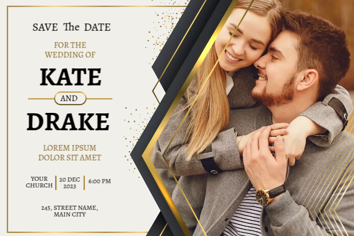 Wedding Card Invitation Flyer Template | PosterMyWall