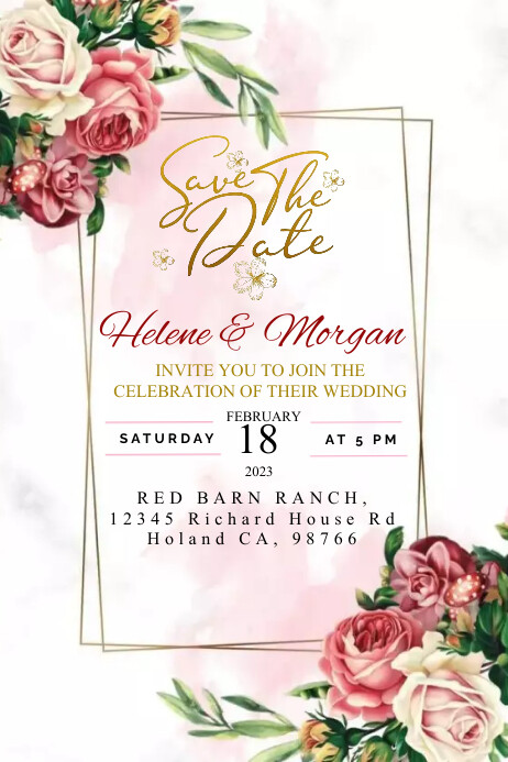 Copy of Wedding card invitation template poster | PosterMyWall
