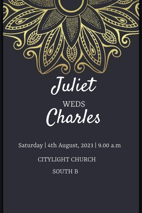 Copy of Wedding card poster | PosterMyWall