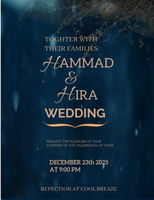 wedding card poster Template | PosterMyWall