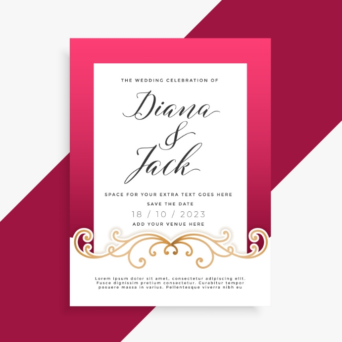 Copy of Wedding card poster design template | PosterMyWall