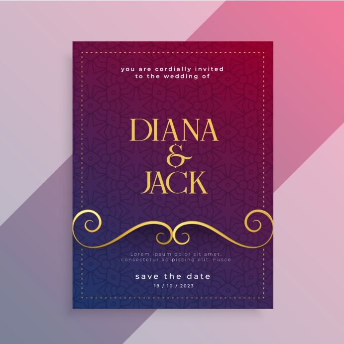 Copy of Wedding card poster design template | PosterMyWall