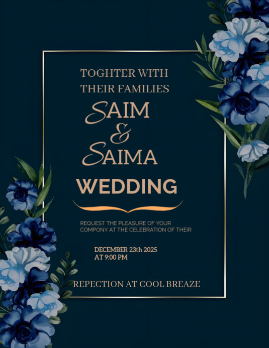Copy of wedding card poster | PosterMyWall