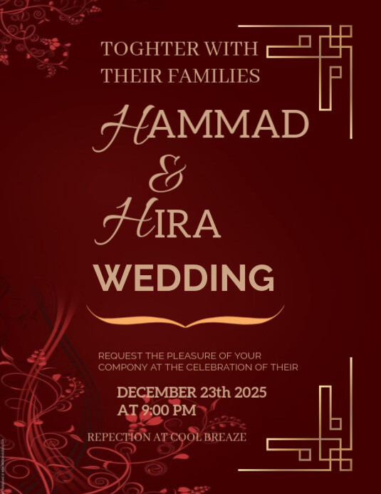 wedding card poster Template | PosterMyWall