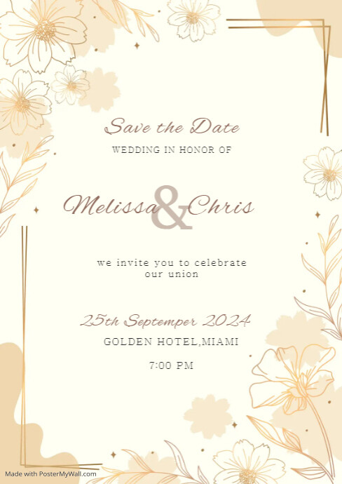 wedding card poster Template | PosterMyWall