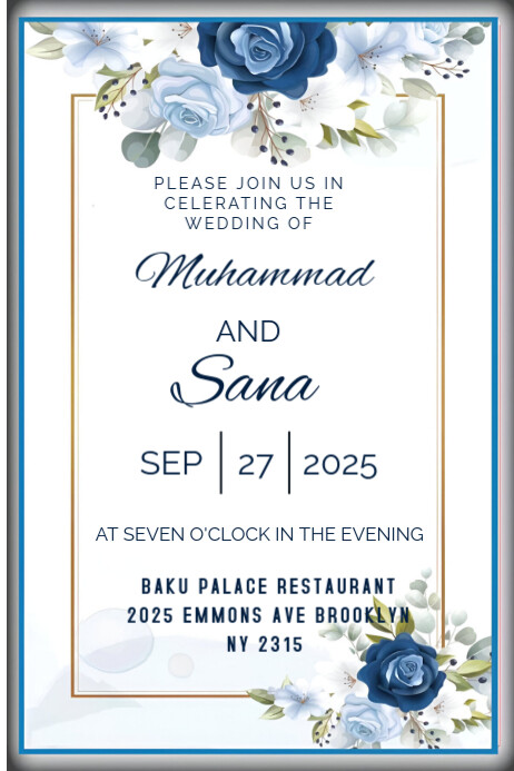 wedding card poster templete Template | PosterMyWall
