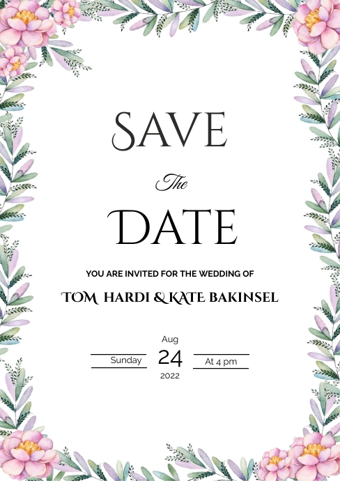 Wedding card save the date (1) Template | PosterMyWall