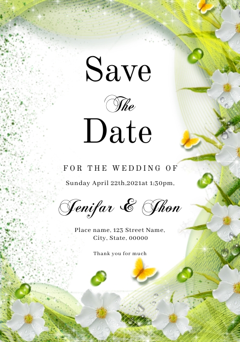 Copy of Wedding card save the date (2) | PosterMyWall