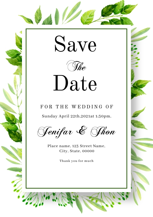 Wedding card save the date (3) Template | PosterMyWall
