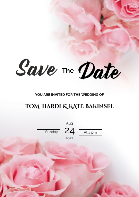 Wedding card save the date Template | PosterMyWall