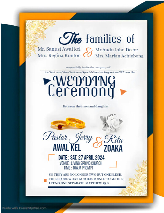 Copy of Wedding Card Template | PosterMyWall