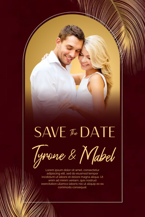 Plantilla de wedding card template | PosterMyWall