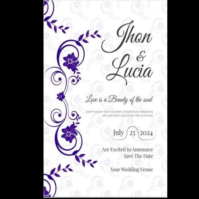 Wedding card template | PosterMyWall