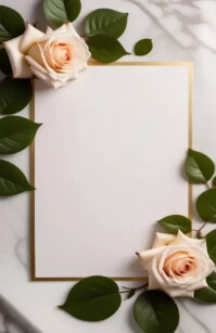 Wedding card flower border Template | PosterMyWall