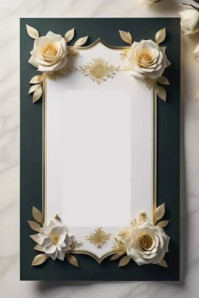 Wedding card template white background | PosterMyWall