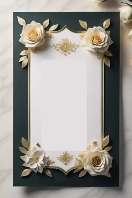 Wedding card template design white background | PosterMyWall