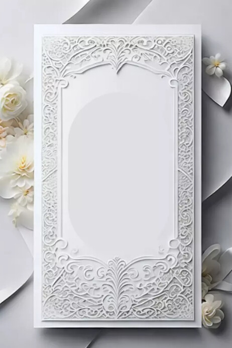 Wedding card template design white background | PosterMyWall