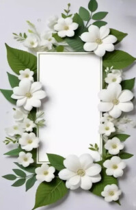 Wedding card flower border Template | PosterMyWall