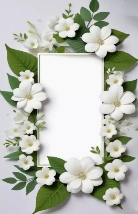 Wedding card template flower border | PosterMyWall