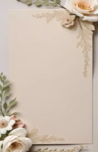 Wedding card flower border Template | PosterMyWall