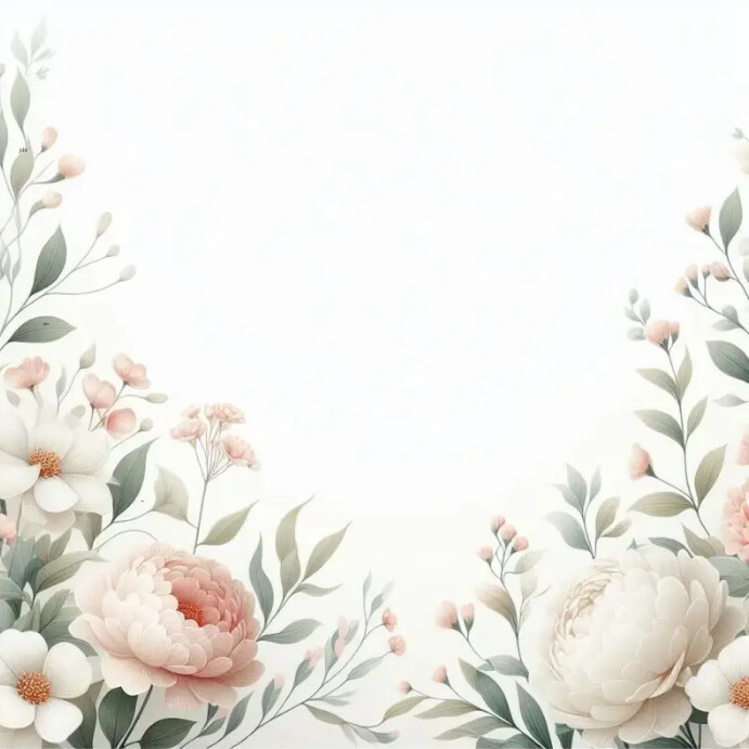 Wedding card template flower border | PosterMyWall