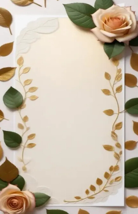 Wedding card template flower border | PosterMyWall