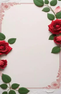 Wedding card flower border Template | PosterMyWall