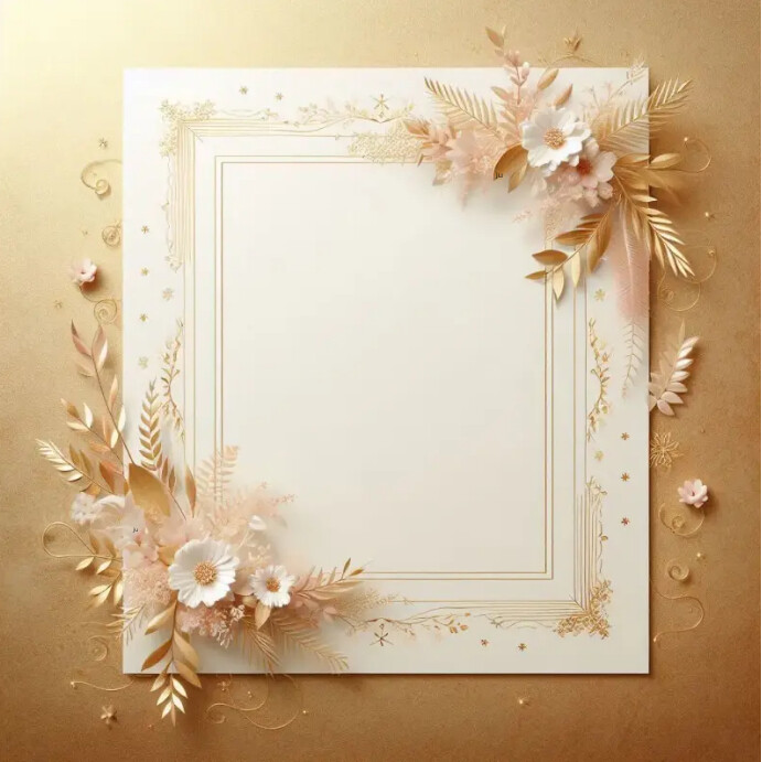 Wedding card template gold background | PosterMyWall