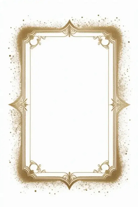 Wedding card template gold frame | PosterMyWall
