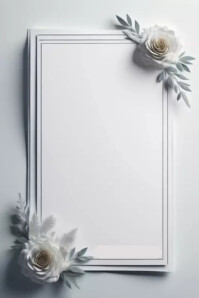 Wedding card template white background | PosterMyWall