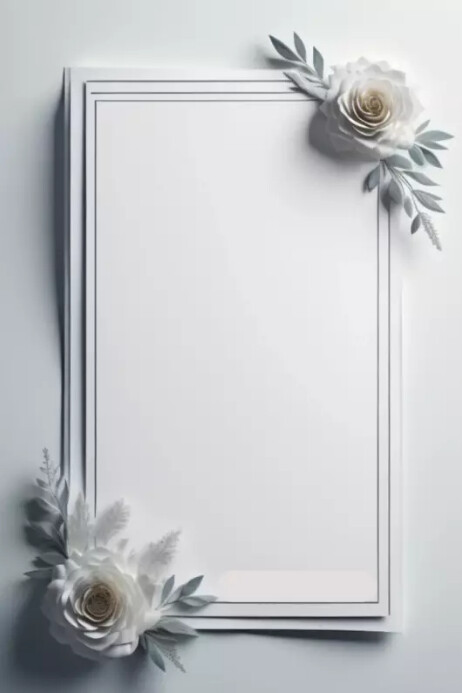 Wedding card template white background | PosterMyWall